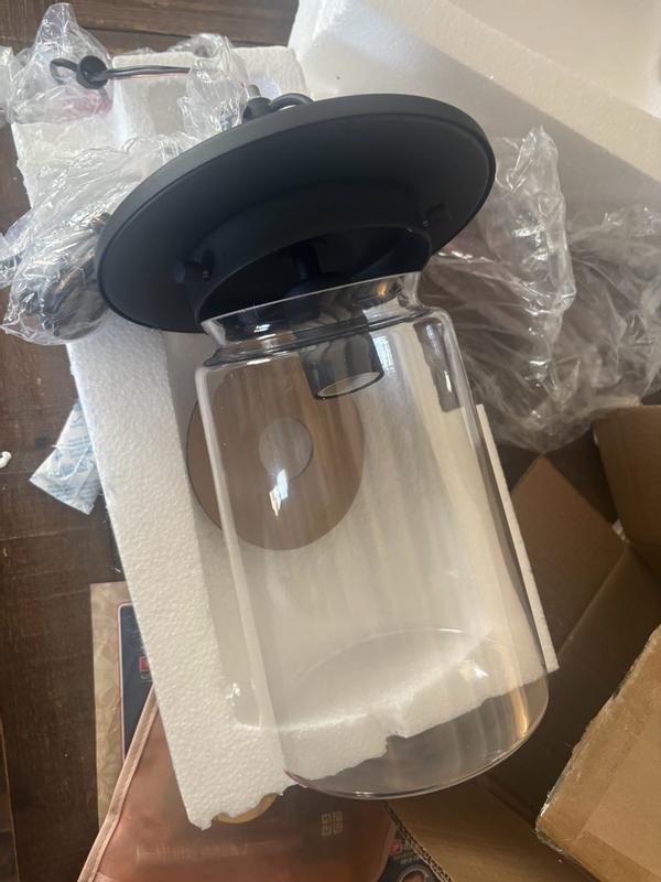 Generation Lighting Tybee 1-Light 16-in H Black Outdoor Wall Light 6208901-12 at Lowes.com