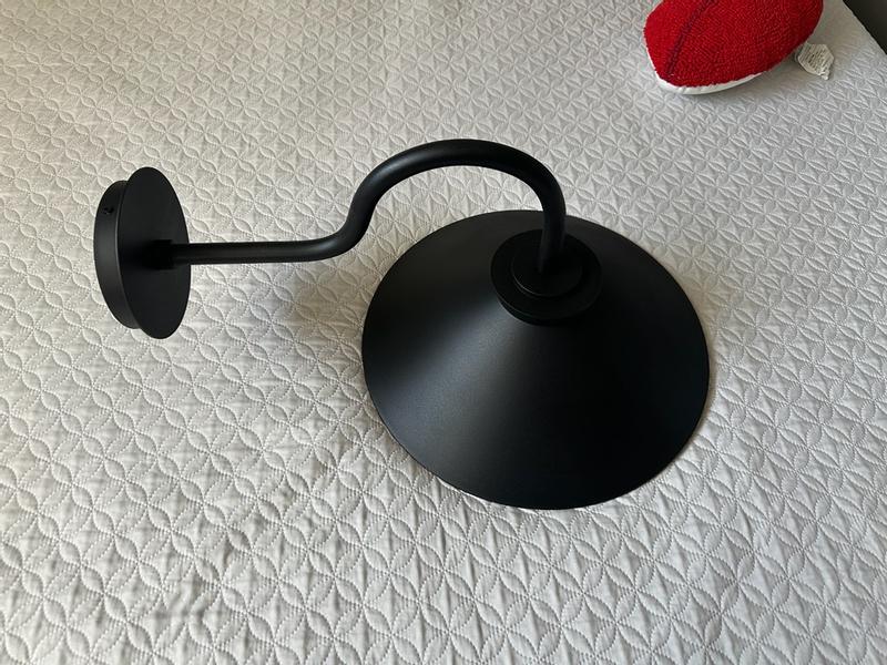 Generation Lighting Modern Barn Light 11.38-in H Black Hardwired Dark ...