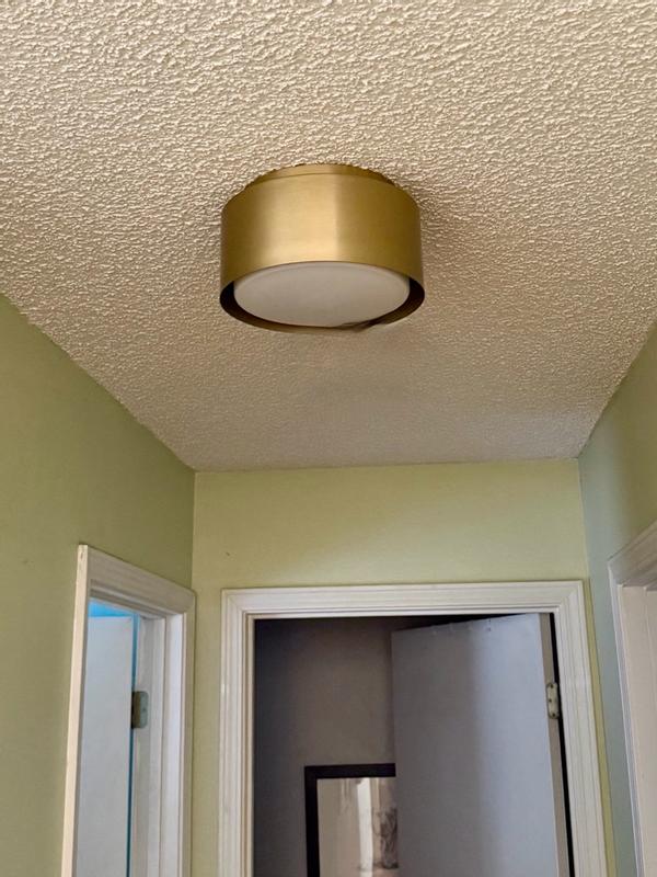 Scott Living Dartmore 10-in Brushed Nickel Indoor 1 -Light Flush Mount ...