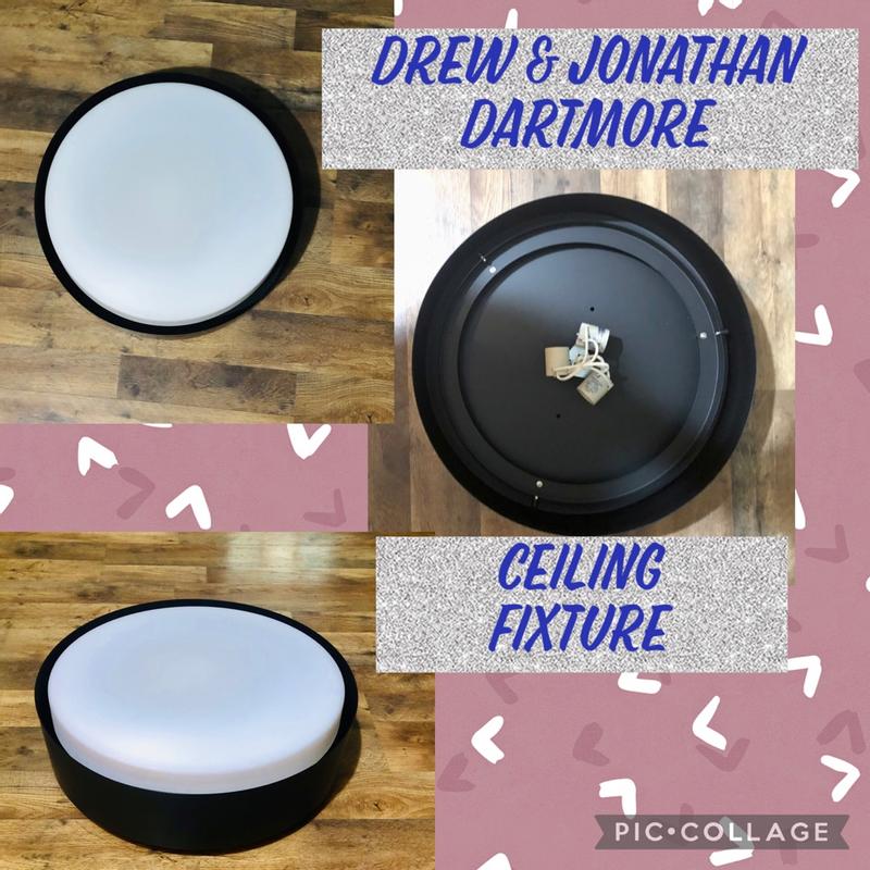 Scott Living Dartmore 3 -Light 18-in Black Flush Mount Light in the ...