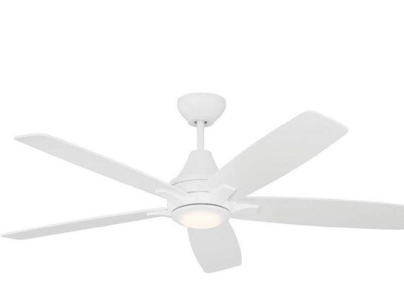 Generation Lighting Lowden 52-in Midnight Black with American Walnut ...