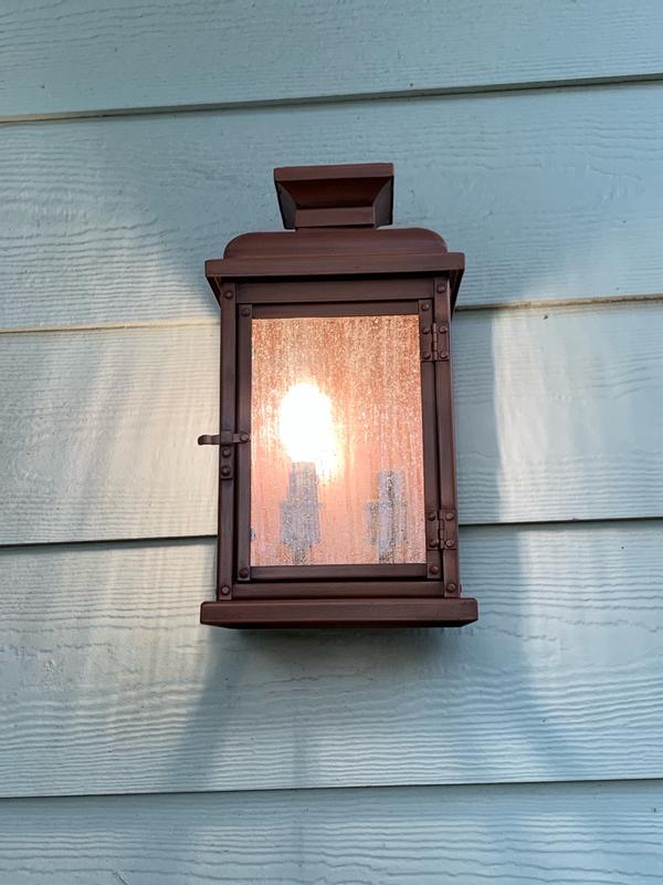 Generation Lighting Pediment 2-Light 12.5-in H Dark Weathered Zinc LED ...