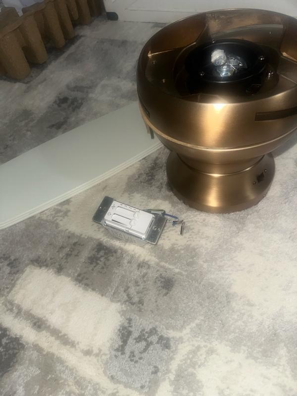 Generation Lighting Orbis 52 Hugger LED 52-in Satin Brass with Matte ...