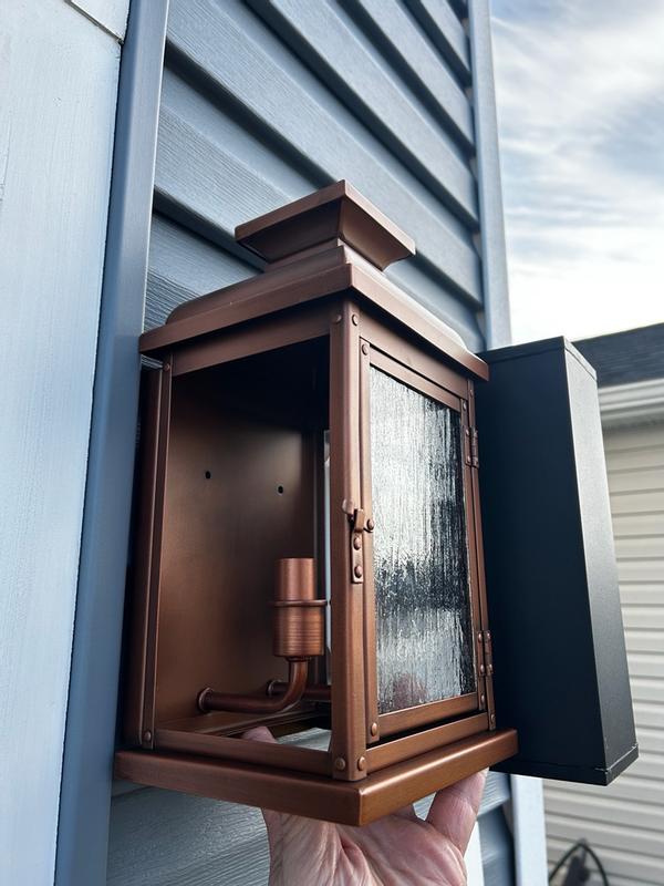 Generation Lighting Pediment 2-Light 12.5-in H Dark Weathered Zinc LED ...