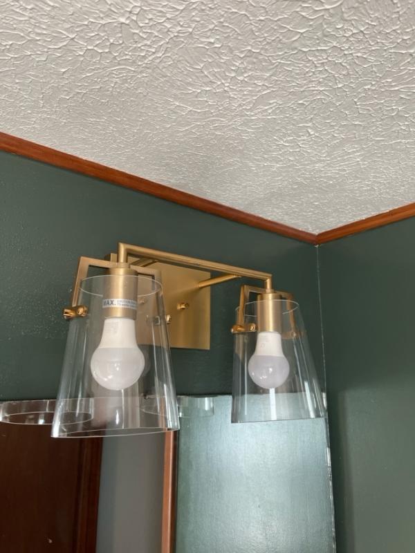 Scott Living Crofton 14.625-in 2-Light Satin Brass Modern/Contemporary ...