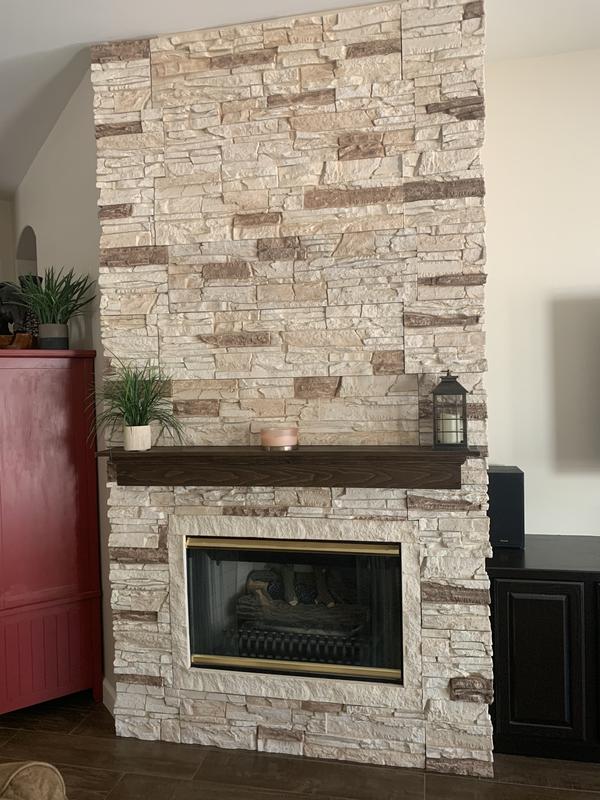 GenStone Stacked Stone Outside Corner 2.82 Square feet Keystone Faux ...