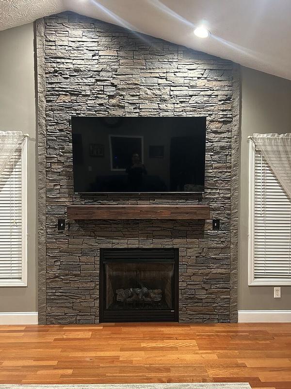GenStone Stacked Stone Panel 3.2-sq ft Coffee Faux Stone Veneer G2SSCHP ...
