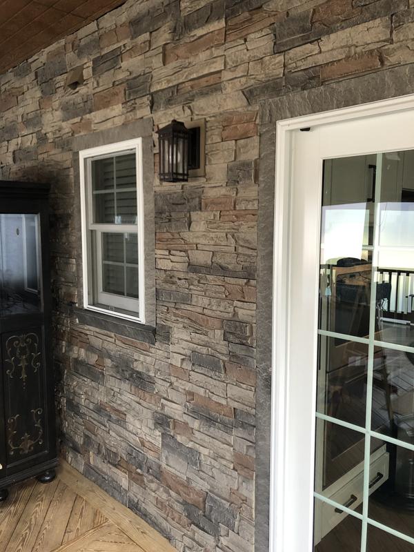 GenStone Stacked Stone 3.33-sq ft Northern Slate Faux Stone Veneer ...