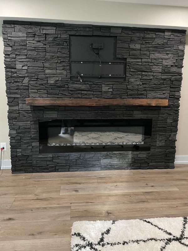 GenStone Stacked Stone Flat Column Cap 3.67-sq ft Northern Slate Faux ...