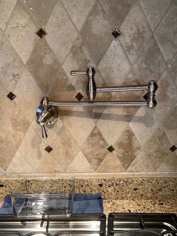 Gerber Stainless Steel Single Handle Wall-mount Pot Filler Kitchen ...