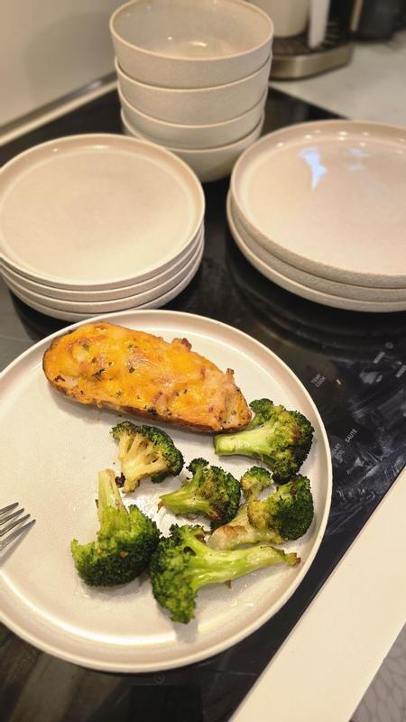Gibson Elite Tahoe Sunset 12 Piece Reactive Stoneware Dinnerware Set ...