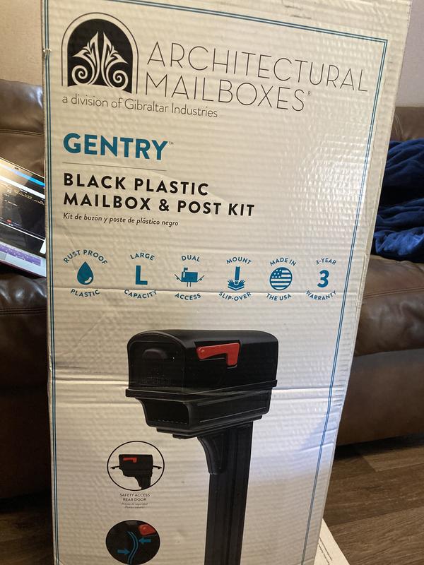 Architectural Mailboxes Post Mount Brown Plastic Large Mailbox with ...