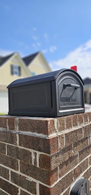 Architectural Mailboxes Post Mount Black Plastic Extra Large Mailbox ...
