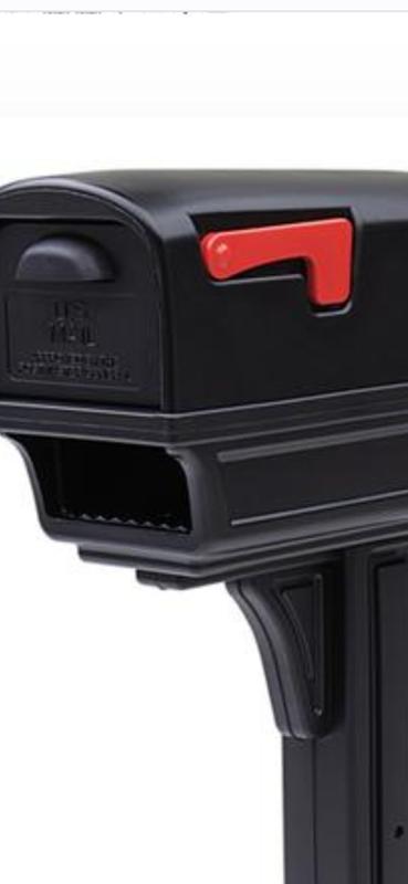 Architectural Mailboxes Post Mount Brown Plastic Large Mailbox with ...