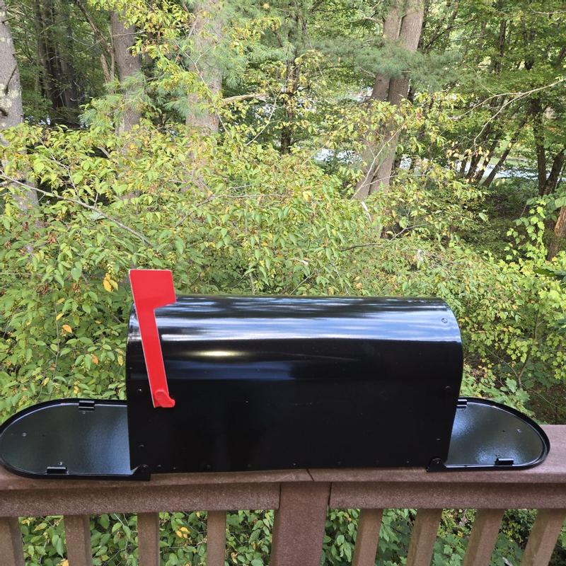 Architectural Mailboxes Post Mount Black Metal Large Mailbox OM160BAM ...