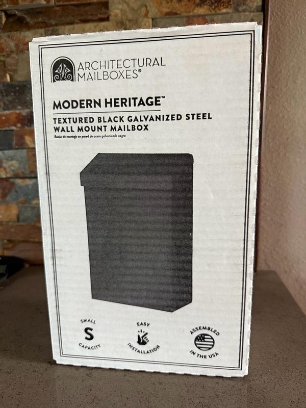 Architectural Mailboxes Modern Heritage Metal Small Mailbox Black in ...