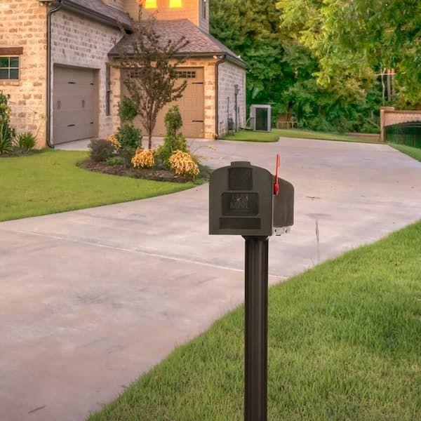 Architectural Mailboxes Ground Mount Brown Plastic Standard Mailbox ...