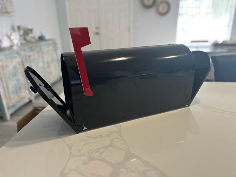 Architectural Mailboxes Post Mount Black Metal Large Mailbox OM160BAM ...