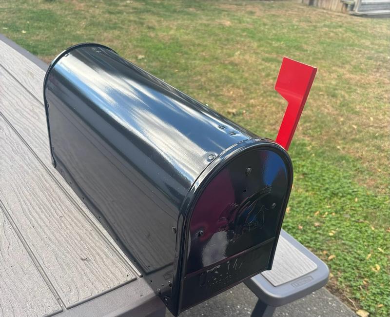 Architectural Mailboxes Post Mount Black Metal Large Mailbox OM160BAM ...