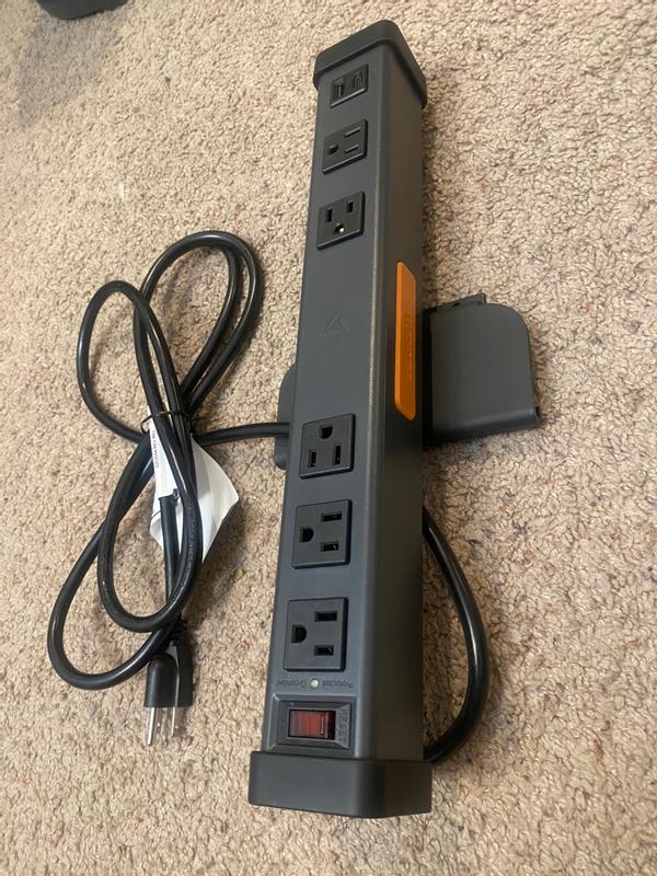 Gladiator 8-ft 5 -Outlet 2 -USB Ports Indoor Gray Power Strip in the ...