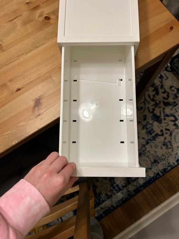 Astage White Stackable Polypropylene Storage Drawer 9.57-in H x 14.15 ...