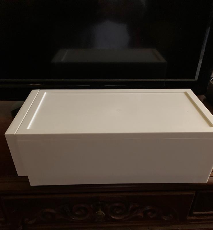 Astage White Stackable Polypropylene Storage Drawer 7.2-in H x 14.15-in ...