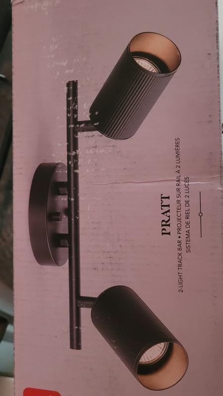 Globe Electric 4.75-in 2-Light Black dimmable Gu10 Pin Base Modern ...