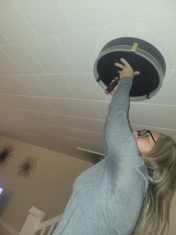 Globe Electric 15.88-in Matte Black Indoor 1 -Light LED Flush Mount ...