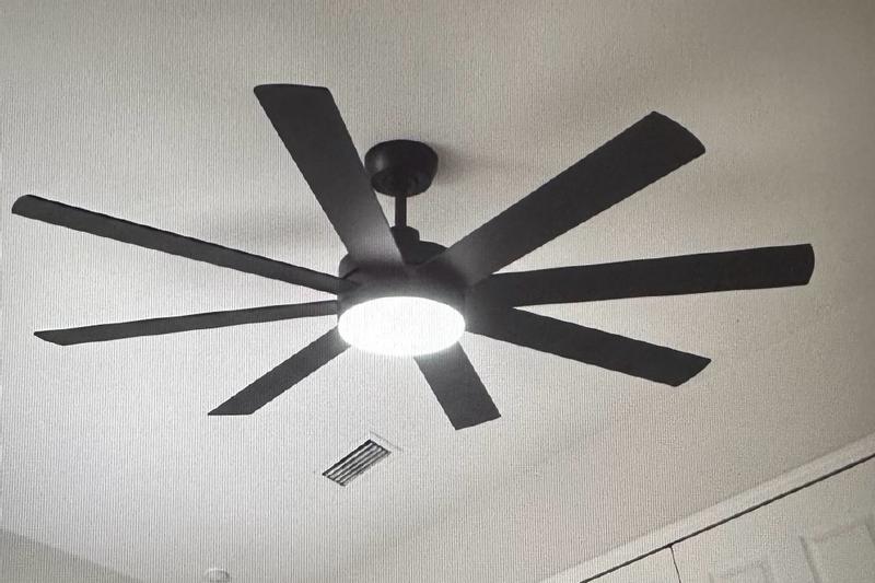 Globe Electric Colossus 60-in Matte Black with Matte Blades Color ...