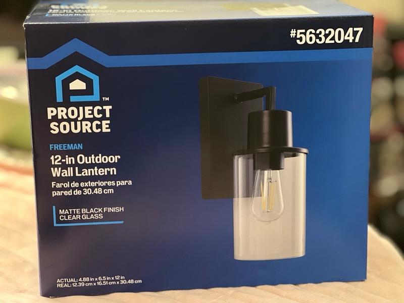 Project Source Freeman 1-Light 12-in H Matte Black LED Outdoor Wall ...