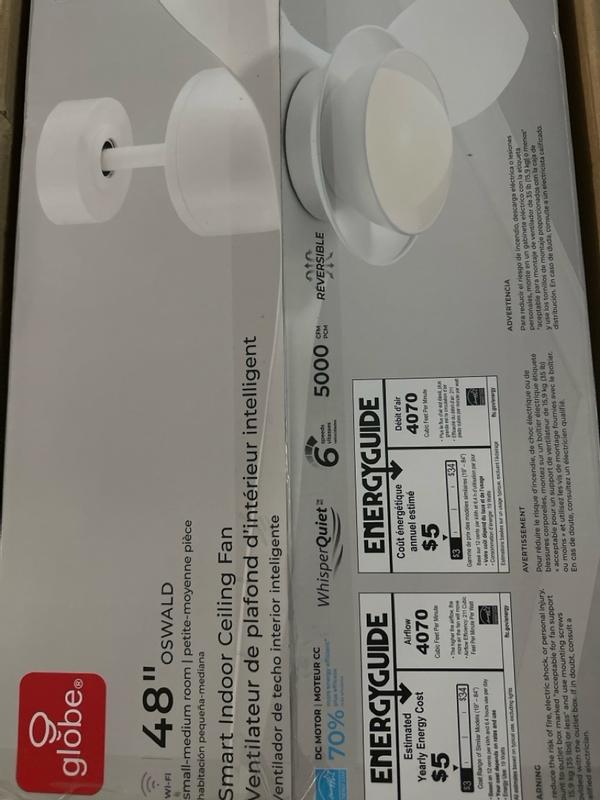 Globe Electric 48-in White with Satin Blades Color-changing Integrated ...