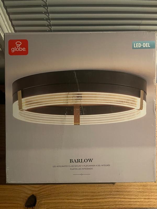 Globe Electric 15.88-in Matte Black Indoor 1 -Light LED Flush Mount ...