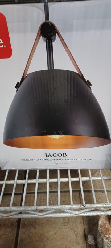 Globe Electric Matte Black Farmhouse Cone Led, Medium Hanging Pendant ...