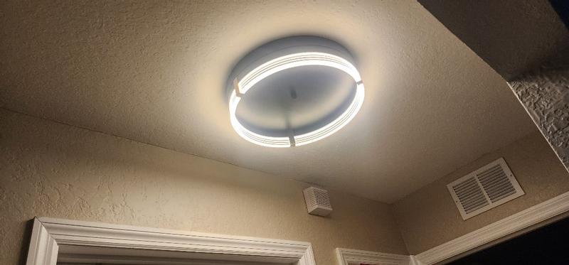 Globe Electric 15.88-in Matte Black Indoor 1 -Light LED Flush Mount ...