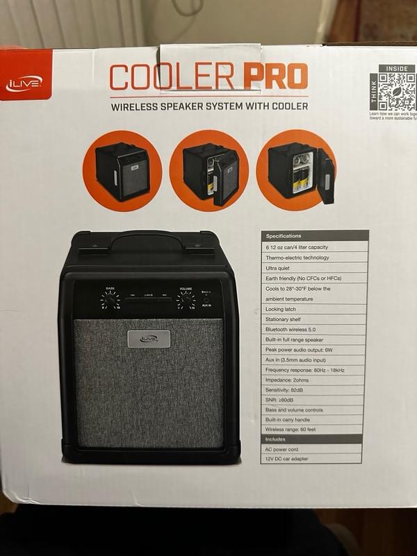 iLive Pro Wireless Speaker System Black 6 Cans Insulated Personal ...