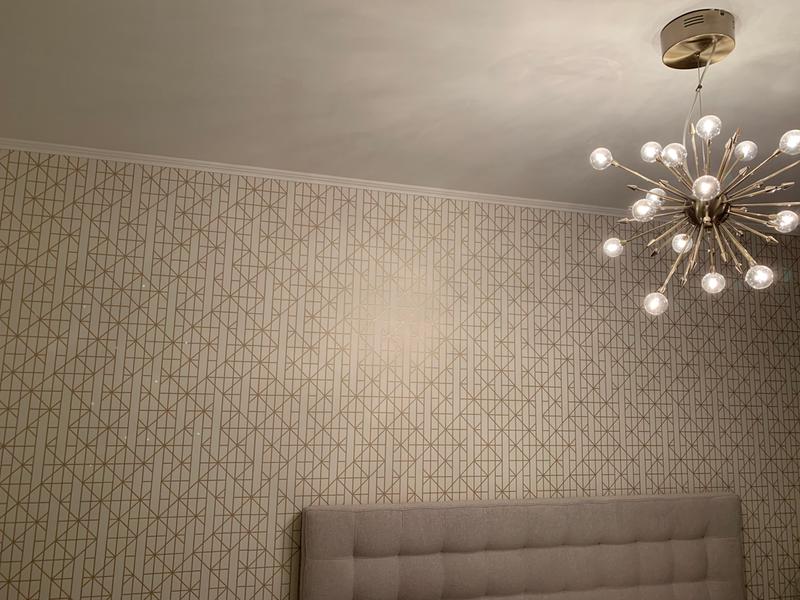 Graham & Brown Kelly Hoppen 56-sq ft Gold Vinyl Textured Geometric ...
