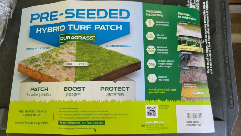 DURAGRASS Hybrid Turf Patch 2-ft-ft x 1.5-ft Artificial Grass 10377007 ...