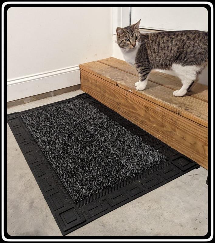 GrassWorx 2-ft x 3-ft Flint Plastic Rectangular Outdoor Door Mat ...