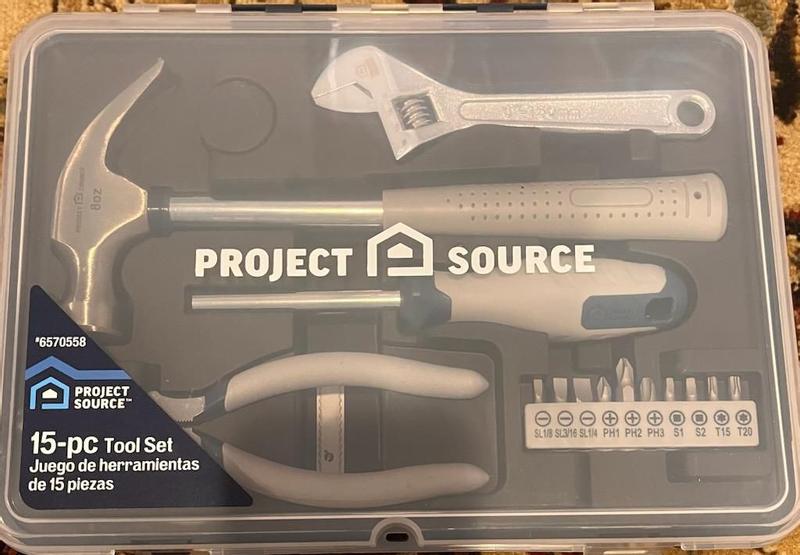 Project Source 15 -Piece Household Tool Set with Hard Case in the ...