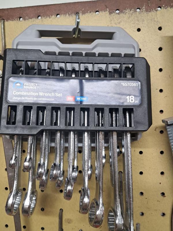 Project Source 18 -Piece Set Metric Locking flexible head Combination ...