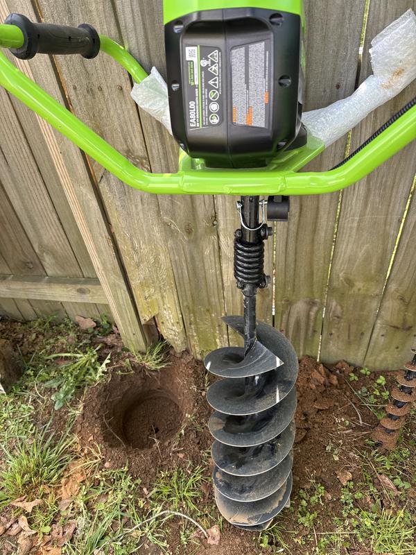Greenworks 1-man Auger Powerhead with 8-in Bit(s) Included (Battery and ...