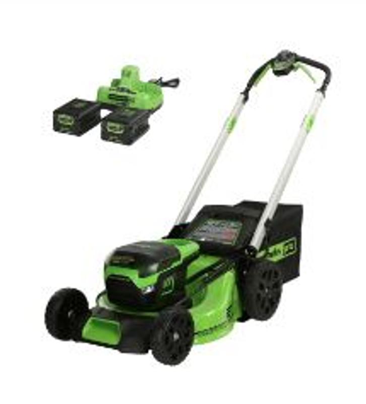 Greenworks 22 in. 60V Brushless Cordless Battery Walk-Behind Push Lawn ...