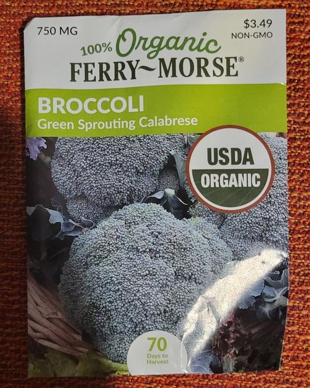 Ferry-Morse Organic Broccoli Seeds 1.3 Gram(s) in the Vegetable & Herb ...