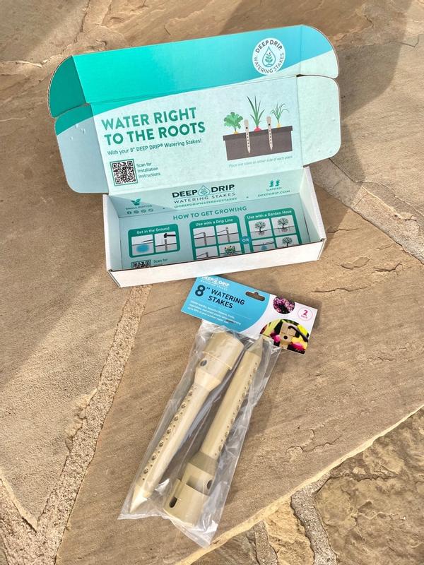 Deep Drip 8-inch Plastic Drip Irrigation Tubing Stake for Deep Watering ...