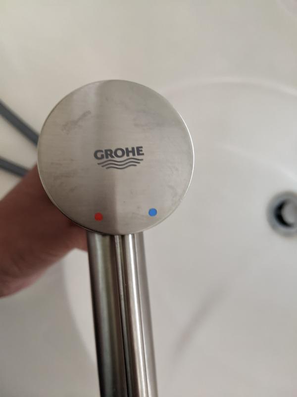 GROHE Eurosmart 1.2 GPM Single Hole Lavatory Faucet in Brushed Nickel ...