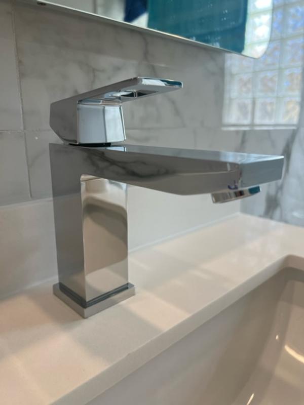 GROHE Eurocube Chrome Single Hole 1-Handle WaterSense Bathroom Sink ...