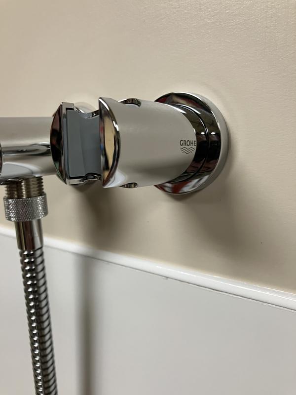 GROHE Rainshower Brushed Nickel 1.97-in Shower Hand Shower Holder ...