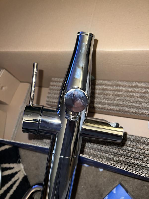 GROHE Hard Graphite 1-handle Freestanding High-arc Bathtub Faucet with ...