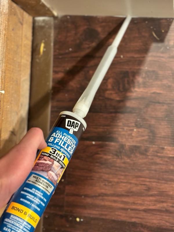 DAP Polymer-based Gray Multi-use Exterior Construction Adhesive (8.6 ...