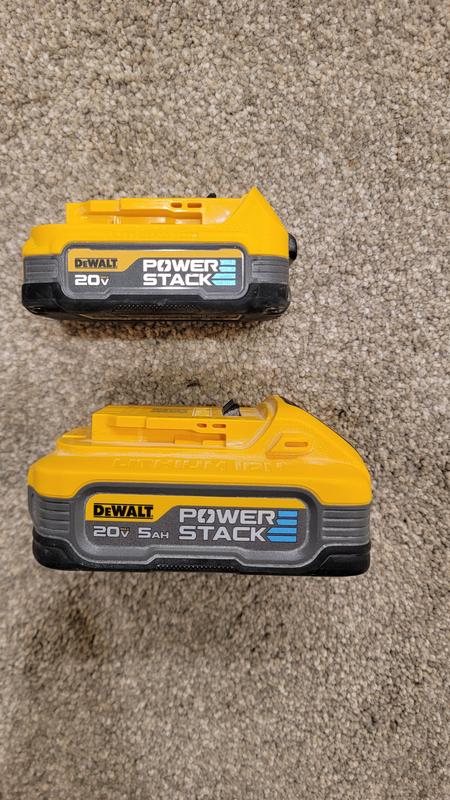 DEWALT XR POWERSTACK 20-V Lithium-ion Battery (5 Ah) DCBP520 at Lowes.com